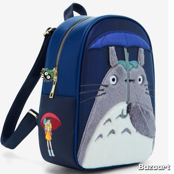 Studio Ghibli | Bags | My Neighbor Totoro Umbrella Fuzzy Mini Backpack ...